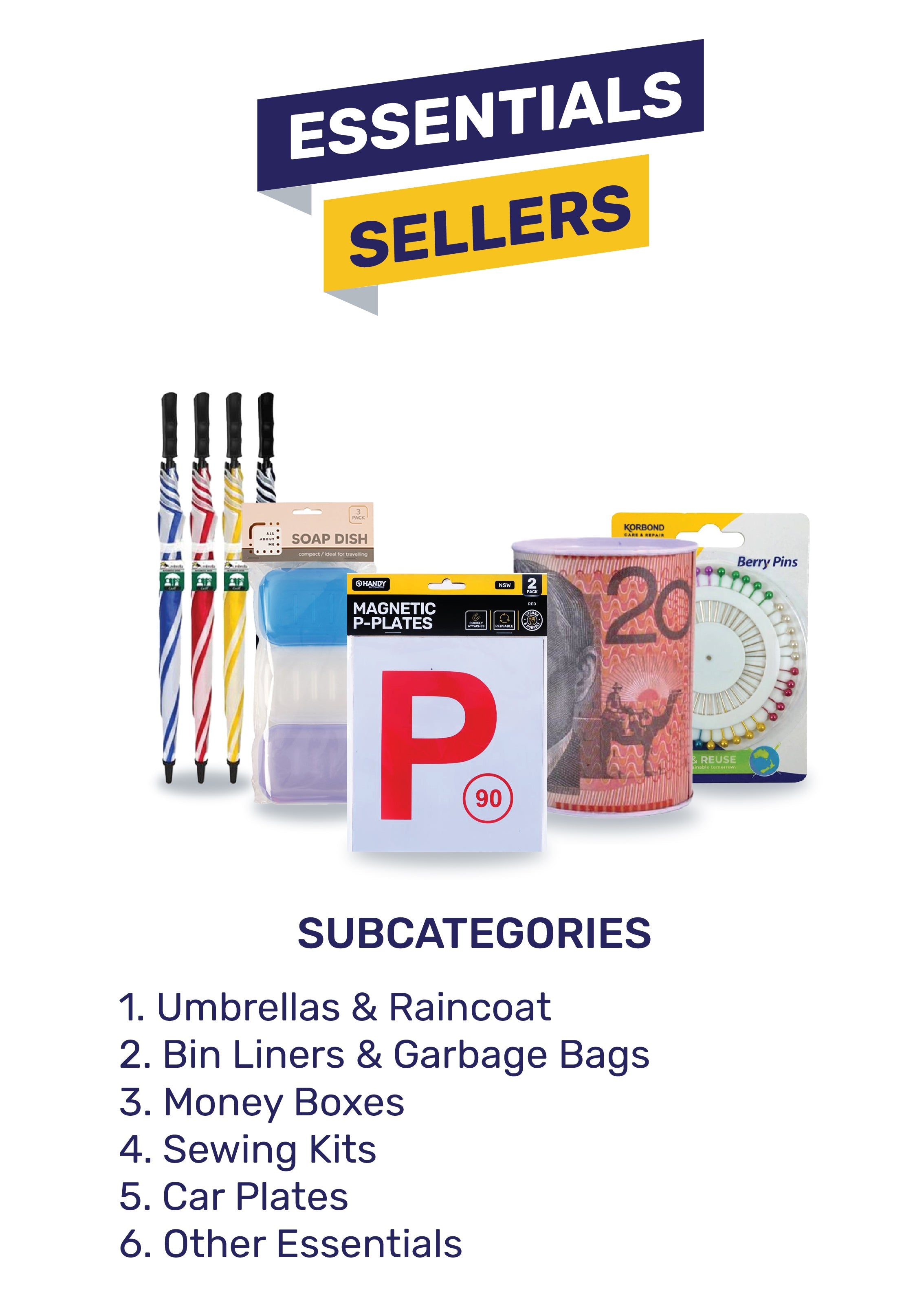 ESSENTIALS SELLER – PACKAGINGONWHEELSWHOLESALE