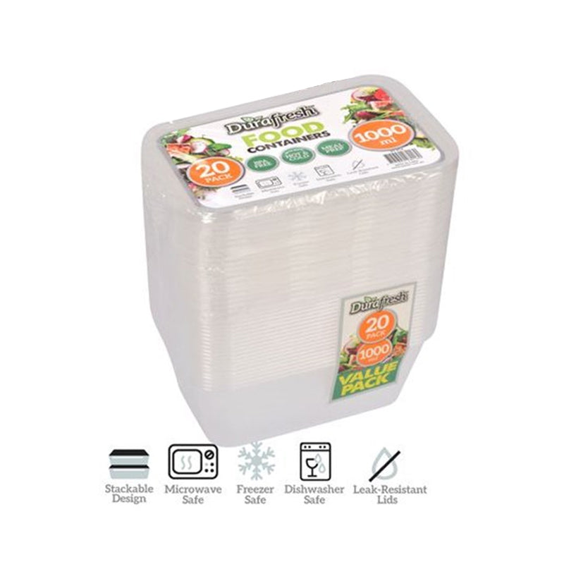 Retail Combo Pack Party Ji 1000ml Container Rect (20PCS) - $3.99 EA ...