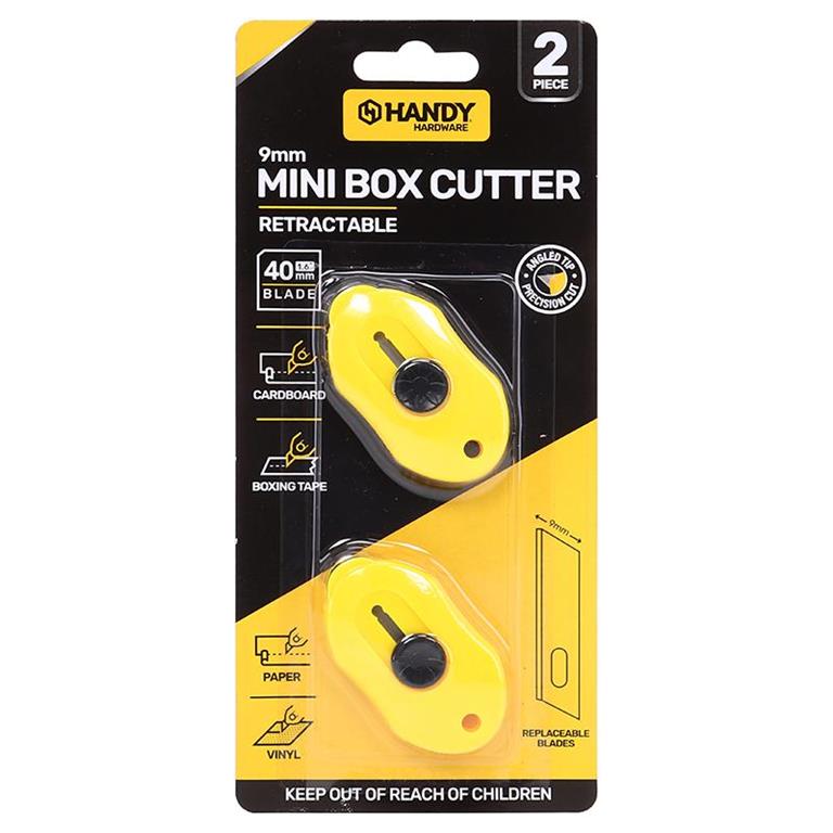 Mini Box Cutter Yellow 40mm X 9mm 2PC - $1.20 EA / CTN QTY: 12 ...