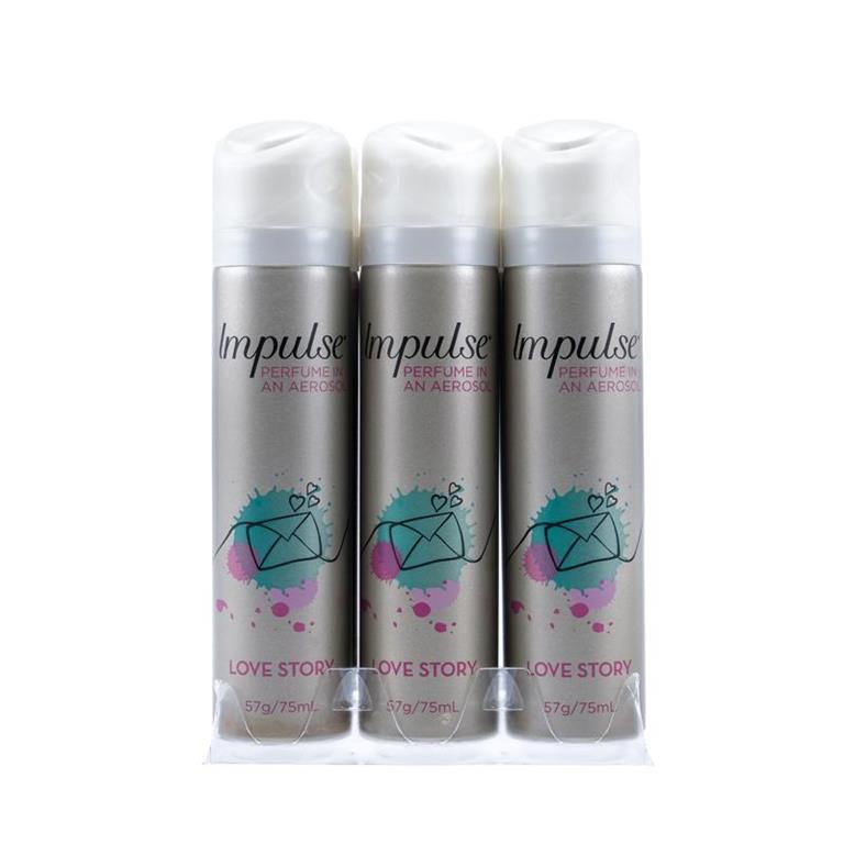 Impulse Deodorant Twist & Spray Love Story 75ml - $3.25 EA / CTN QTY ...