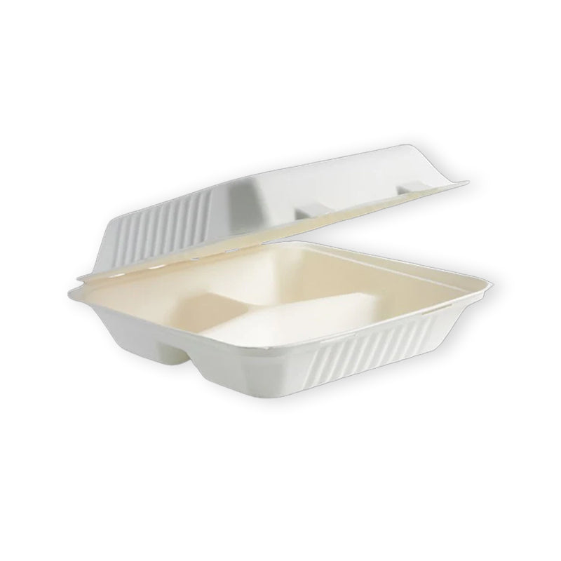 Plastic 9"/3 Comp Clamshell Dinner - 200 PCS – PACKAGINGONWHEELSWHOLESALE